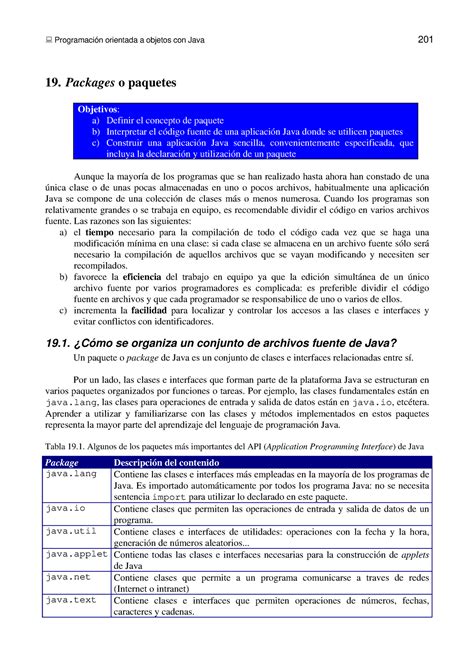 Lectura Paquetes Java Sdfs Programación Orientada A Objetos Con Java 201 19 Packages O