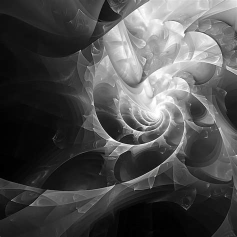 Abstract Swirling Patterns In Black And White Spiral Design Premium Ai Generated Image