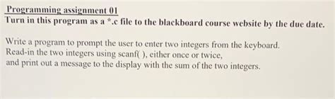 Solved Programming Assignment 01 Turn In This Program As A