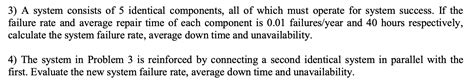 solved 3 a system consists of 5 identical components all