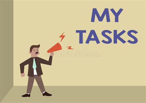 Text Showing Inspiration My Tasks Word For Assigned Piece Of Work Often To Be Finished Within A