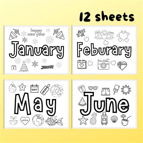 Months Of The Year Coloring Coloring Pages Hot Sex Picture