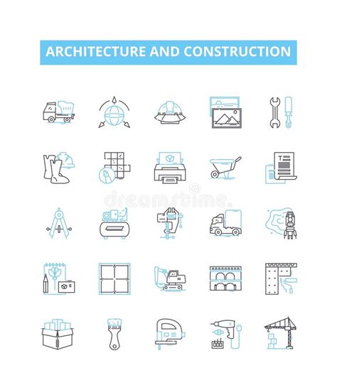 Architecture And Construction Vector Line Icons Set Architecture
