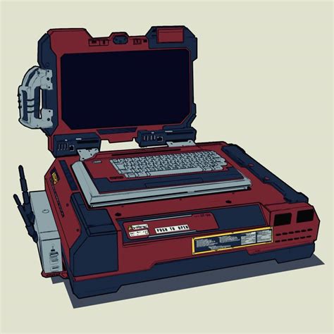 Cyberpunk Hacking Device Sci Fi Concept Art Retro Futuristic Tech