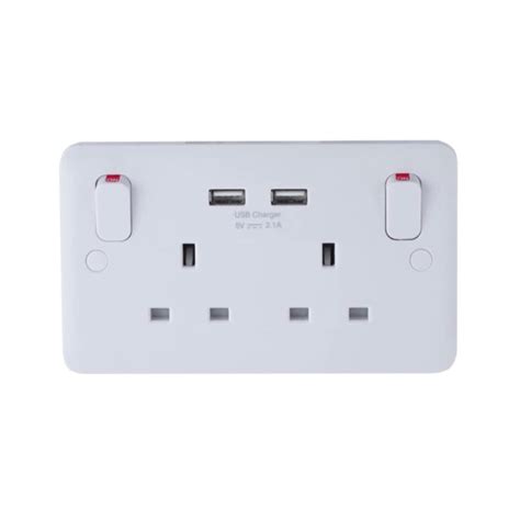 Schneider Lisse 13a Switched Socket 2g Usb — Bulls Hardware Llc