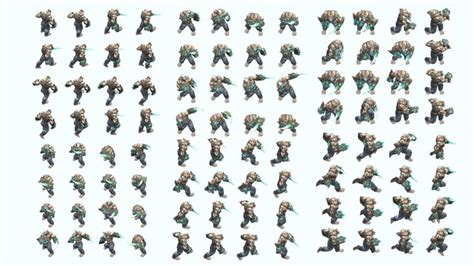 25d Isometric Character Sprite Sheet Mutant 2d Characters Unity