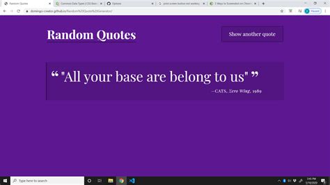 GitHub Domingo Creator Random Quote Generator Generates A Random Quote On Screen