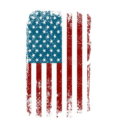 Grunge Usa Flag American Flag With Grunge Texture Vector Stock Vector