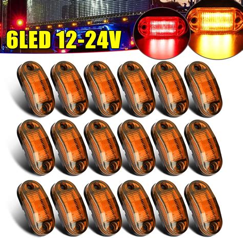 6 Led 사이드 마커 조명 전면 및 후면 클리어런스 표시등 12 24v 트레일러 트럭 Rv 캠핑카 보트 버스 캐러밴용 조명 램프 Aliexpress