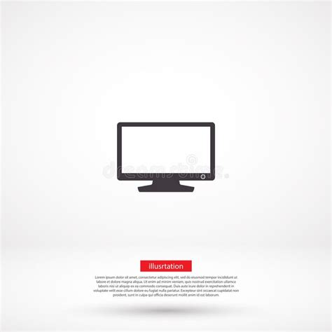 Monitor Vector Icon Lorem Ipsum Flat Design Stock Illustration