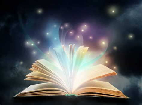 Open Book With Fairytales And Magic Lights Stock Image Image Of History Magical 171319121