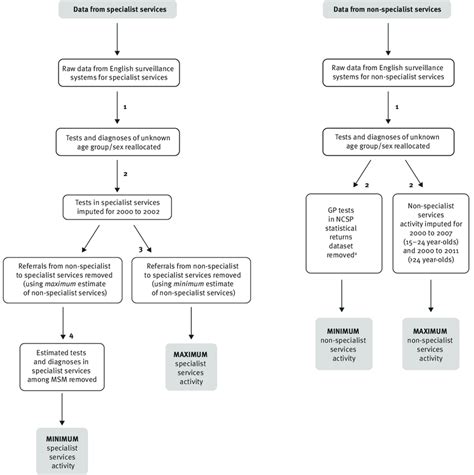 flowchart summarising combinations and adjustments to the data from