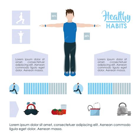Premium Vector Healthy Habits Lifestyle Infographic