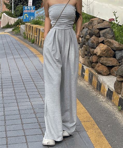 핏보장 밴딩 쭈리 핀턱 스트링 와이드팬츠 통바지 여름와이드바지 에이블리