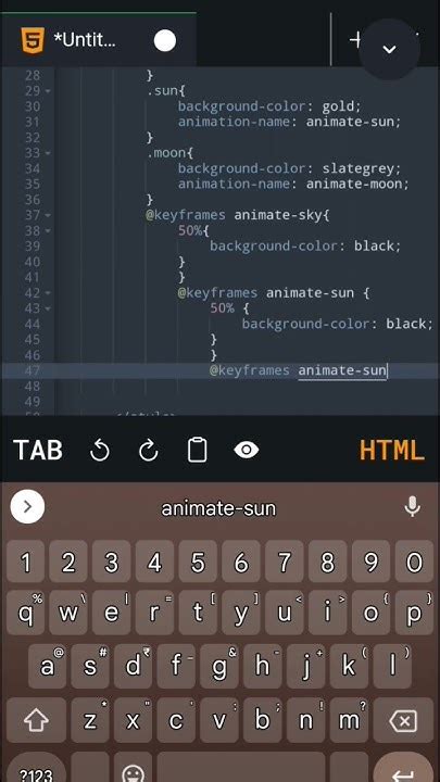Html Create Animation For Sun And Moon Coding Youtube
