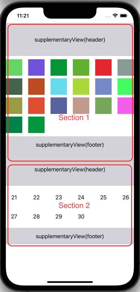 Ios Swift 1 Uicollectionview의 Supplementaryviewheaderview