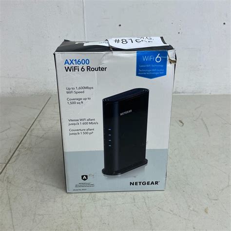Used Netgear AX1600 Wifi 6 Router W 1600 Mbps 1500 Ft Coverage WPA3 Security UBB Threads