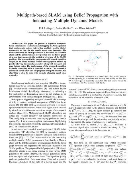 Pdf Multipath Based Slam Using Belief Propagation With Interacting