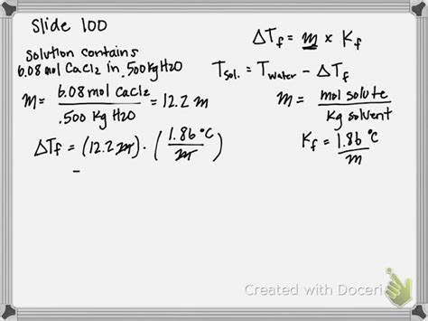 Freezing Point Depression Equation