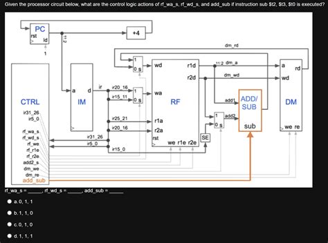 Solved Given The Processor Circuit Below What Are The Chegg Com