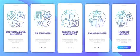 Blue Gradient Mobile App Screen For Retaining Leads In Onboarding Vector Calculator User
