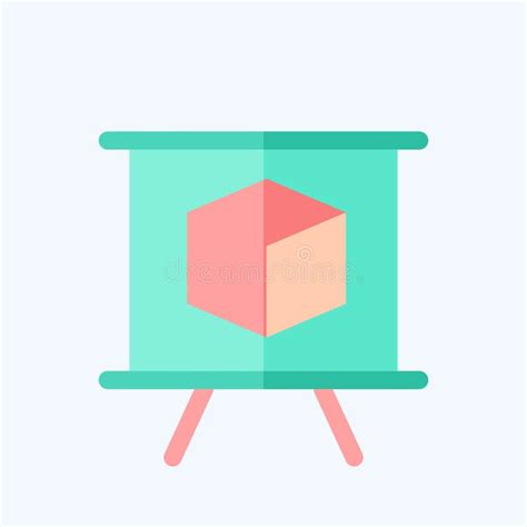 Icon 3d Presentation Related To 3d Visualization Symbol Flat Style Simple Design Editable