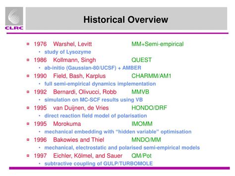 Ppt Qmmm Modelling Lecture 1 Concepts And Theory Powerpoint