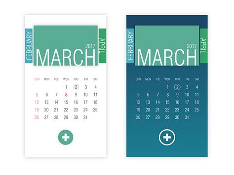 Mobile Calendar UI On Behance