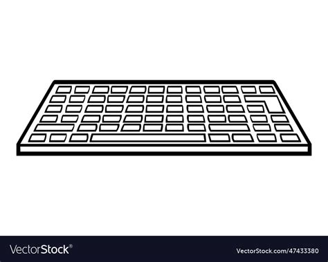 Coloring Book Computer Keyboard Royalty Free Vector Image
