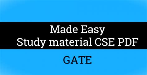 Gate Cse Preparation Materials Hacker Bullet