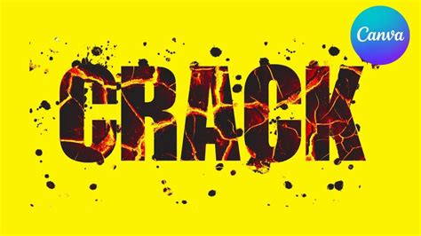 How To Create Cracked Text Effect Tutorial In Canva In 2024 Canvas Learning Canvas Graphic