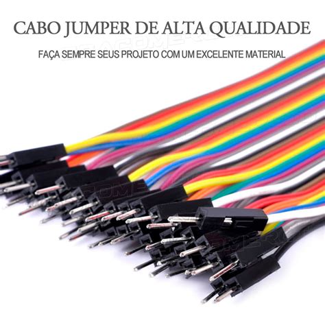Cabo Arduino Wire Jumper Macho X Macho 20 Cm 40 Fios Pçs Em Promoção