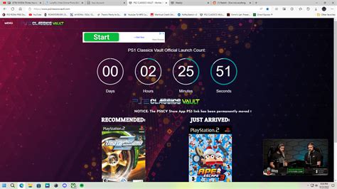 Ps1 Classics Vault Official Launch Counter Is Live Ps2classicsvault