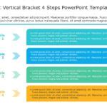 SmartArt List Vertical Bracket 4 Steps PowerPoint Template