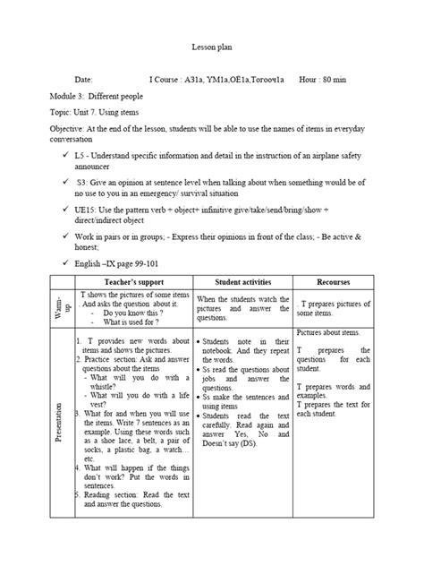 Seminar 1 Using Items Pdf Object Grammar Verb