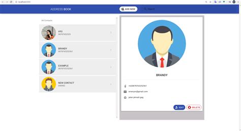 Mevn Stack Simple Adress Book Web App Crud