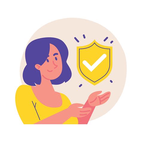 Woman Checkmark In Shield 16756031 Vector Art At Vecteezy