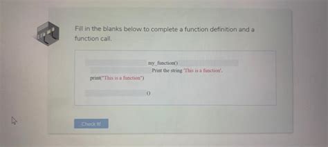 Solved Rearrange The Code Blocks Below To Define And Call
