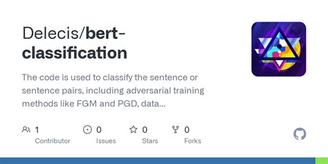 Github Delecis Bert Classification The Code Is Used To Classify The Sentence Or Sentence