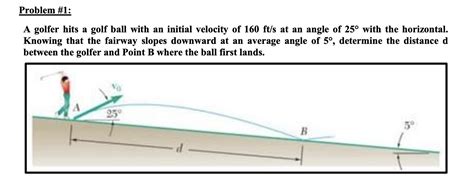 Solved A Golfer Hits A Golf Ball With An Initial Velocity Of