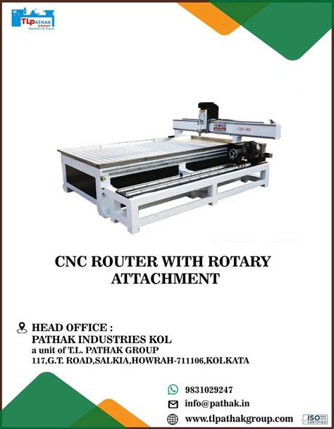 WOOD Mild Steel CNC Router With Rotary Attachment Kw Max Job Size Ft X Ft At
