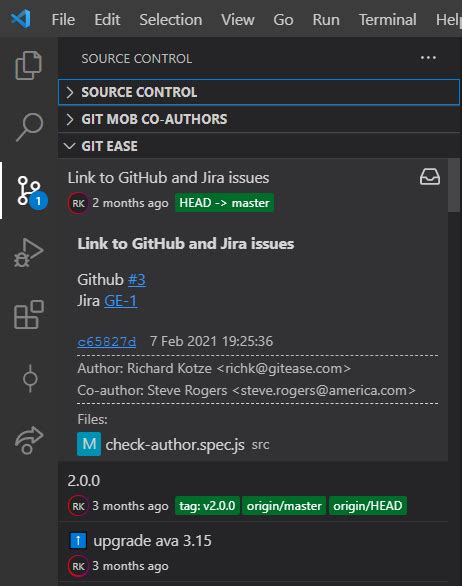 Improved Git Log In Vs Code With Git Ease
