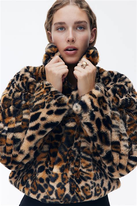 Leopard Print Jackets Faux Fur Fleece And Cropped Handm Gb