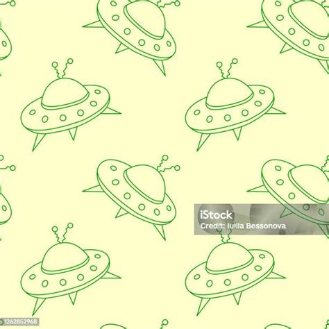 플라잉 접시 Ufo와 원활한 유치한 패턴 직물 포장 벽지 직물 의류 커버에 대한 벡터 배경과 질감 0명에 대한 스톡 벡터 아트 및 기타 이미지 Istock