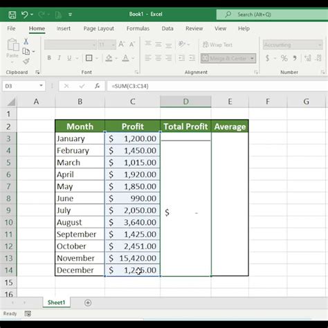 Excel Beginners Guide How To Calculate Sum And Average Easily Excel Tricks And Tips Youtube