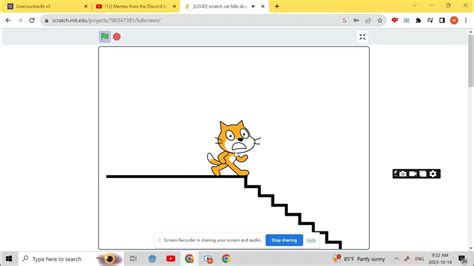 Scratch Cat Falls Down Stairs Loud Youtube