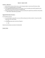 BUS 322 Chapter 6 Notes Docx BUS 322 Chapter 6 2 28 Chapter 6 What To Do 1 Watch All