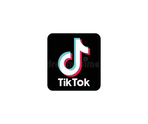 Tiktok Logo Editorial Illustrative On White Background Editorial Stock