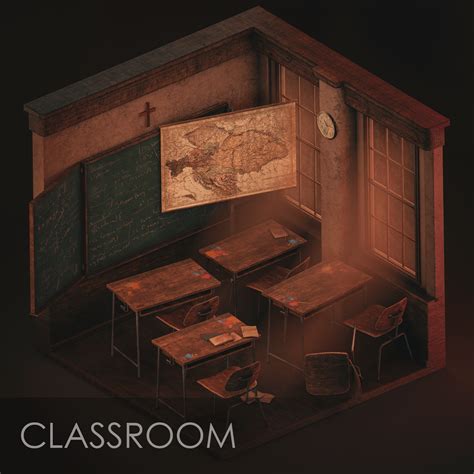 Old Classroom Modeled From Scratch Rblender