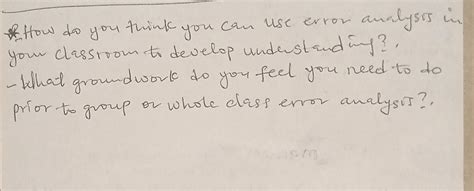 Solved How Do You Think You Can Use Error Analysis In Your